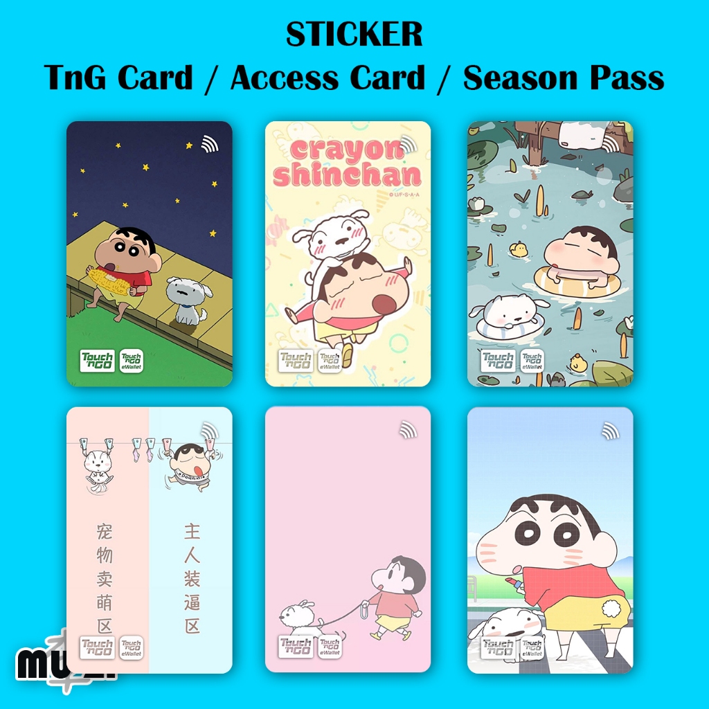 Shiro Shin Chan TnG Card STICKER NFC STICKER Waterproof Thick Hard Material Shin Chan Shiro ...