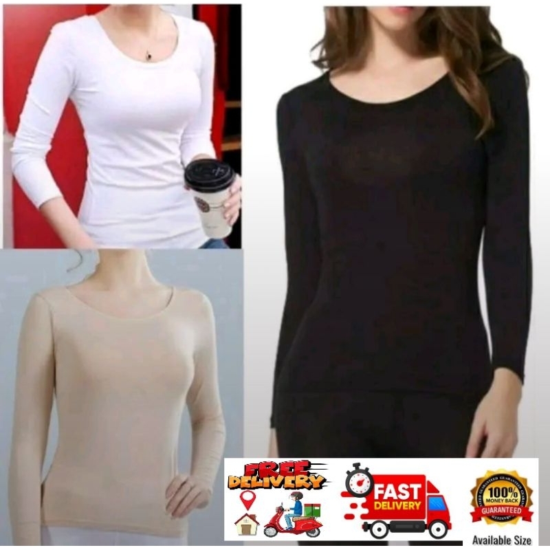 🔥🔥Ready Stock🇲🇾🇲🇾Inner Baju Lengan Panjang Muslimah Inner Plus Size ...