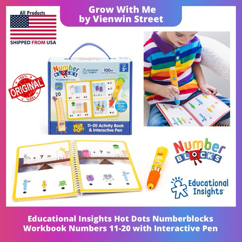 🔥Ready🔥Educational Insights Hot Dots Numberblocks Workbook Numbers 11 ...