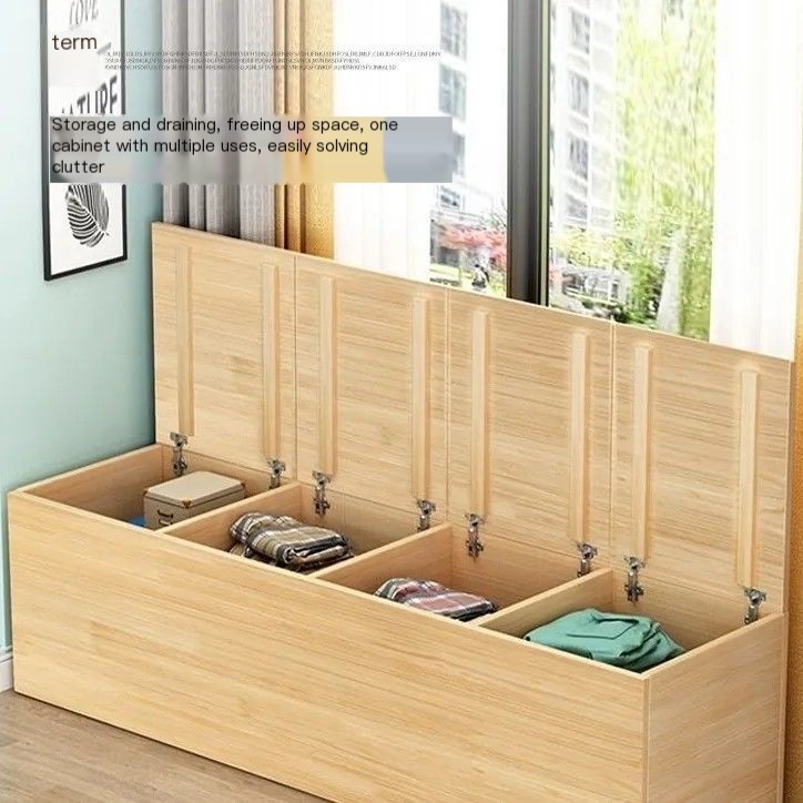 Window cabinet, storage cabinet, solid wood floor cabinet, free ...