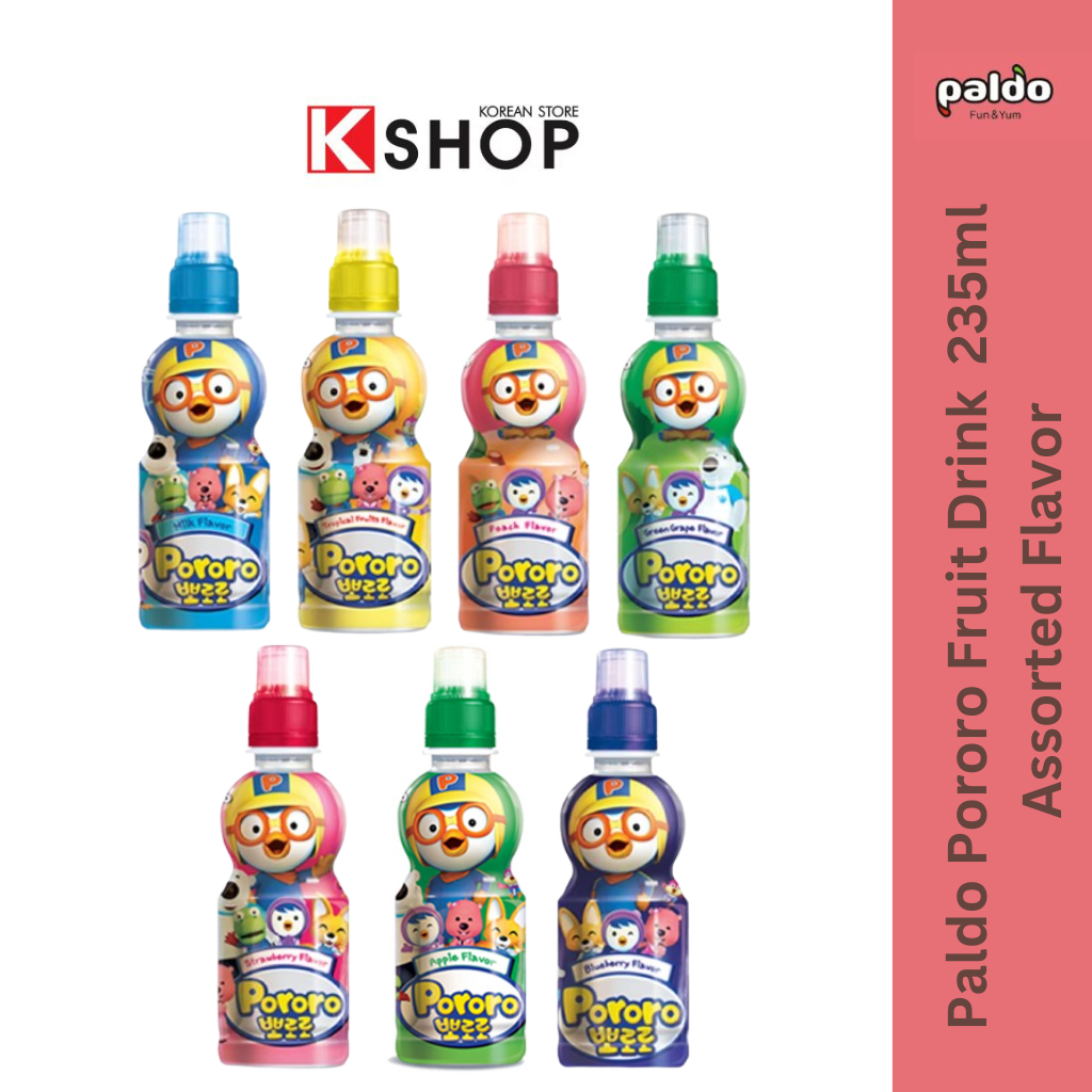 Paldo Pororo Fruit Drink 235ml - 7 Flavor Non-Carbonated Children Drink | Shopee Malaysia