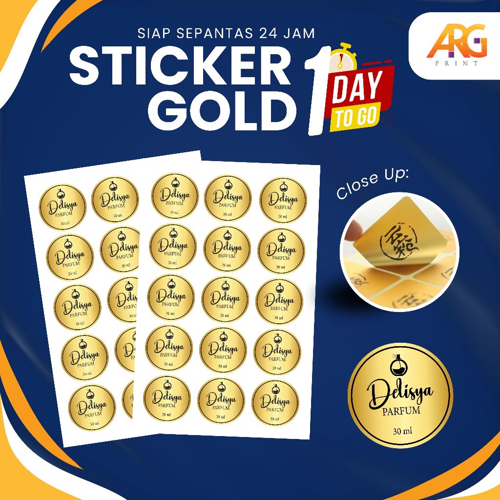 Gold Sticker, look matte, non waterproof sticker, include cutting any ...