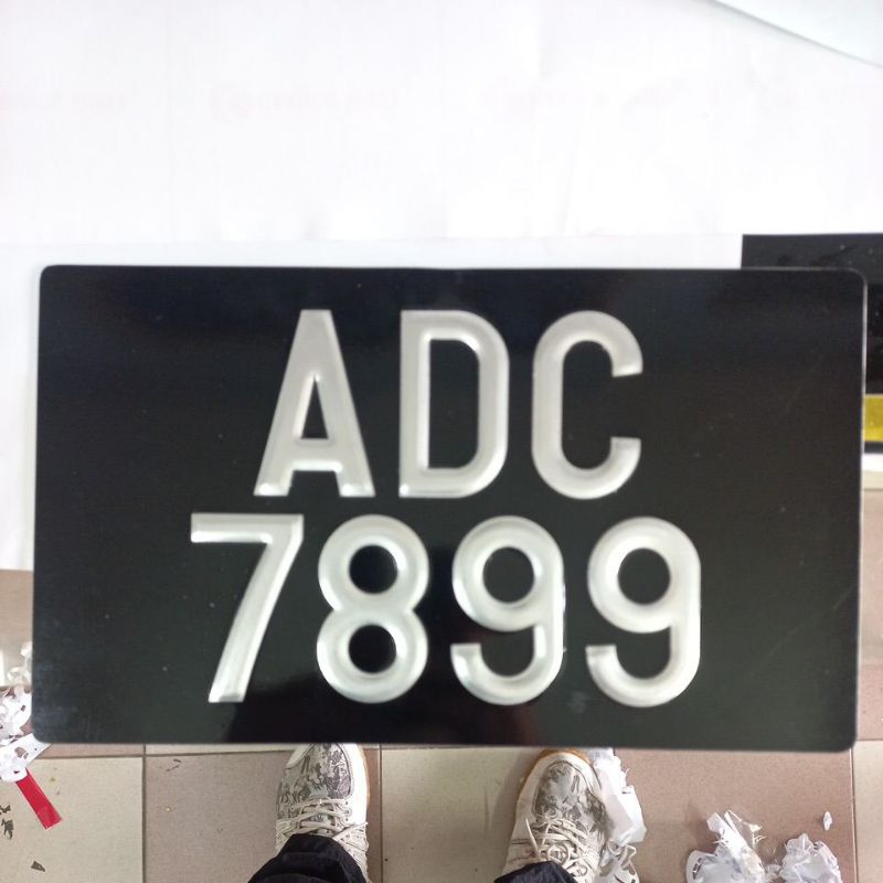 number plate besi kereta/lorry (warna silver/putih) | Shopee Malaysia