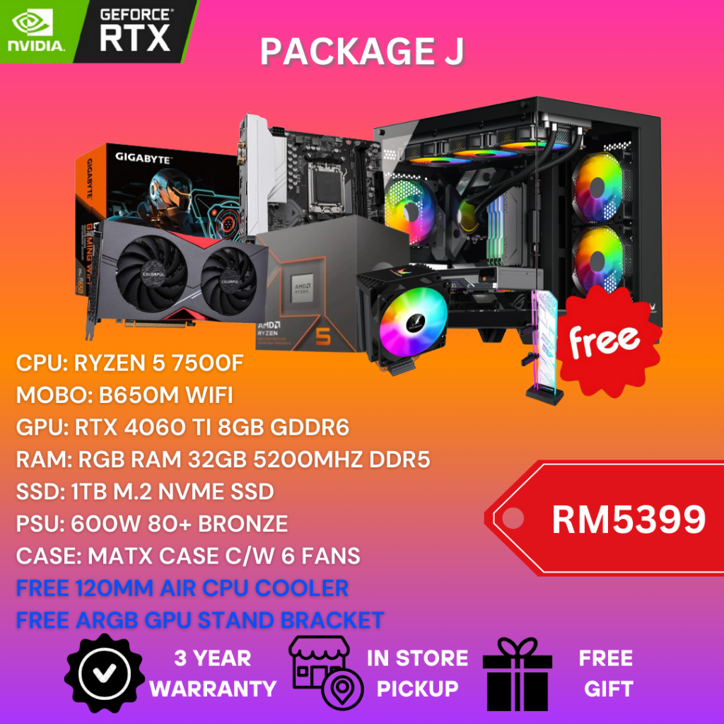 (READY STOCK) GAMING PC PACKAGE INTEL & AMD HIGH PERFORMANCE | Shopee ...
