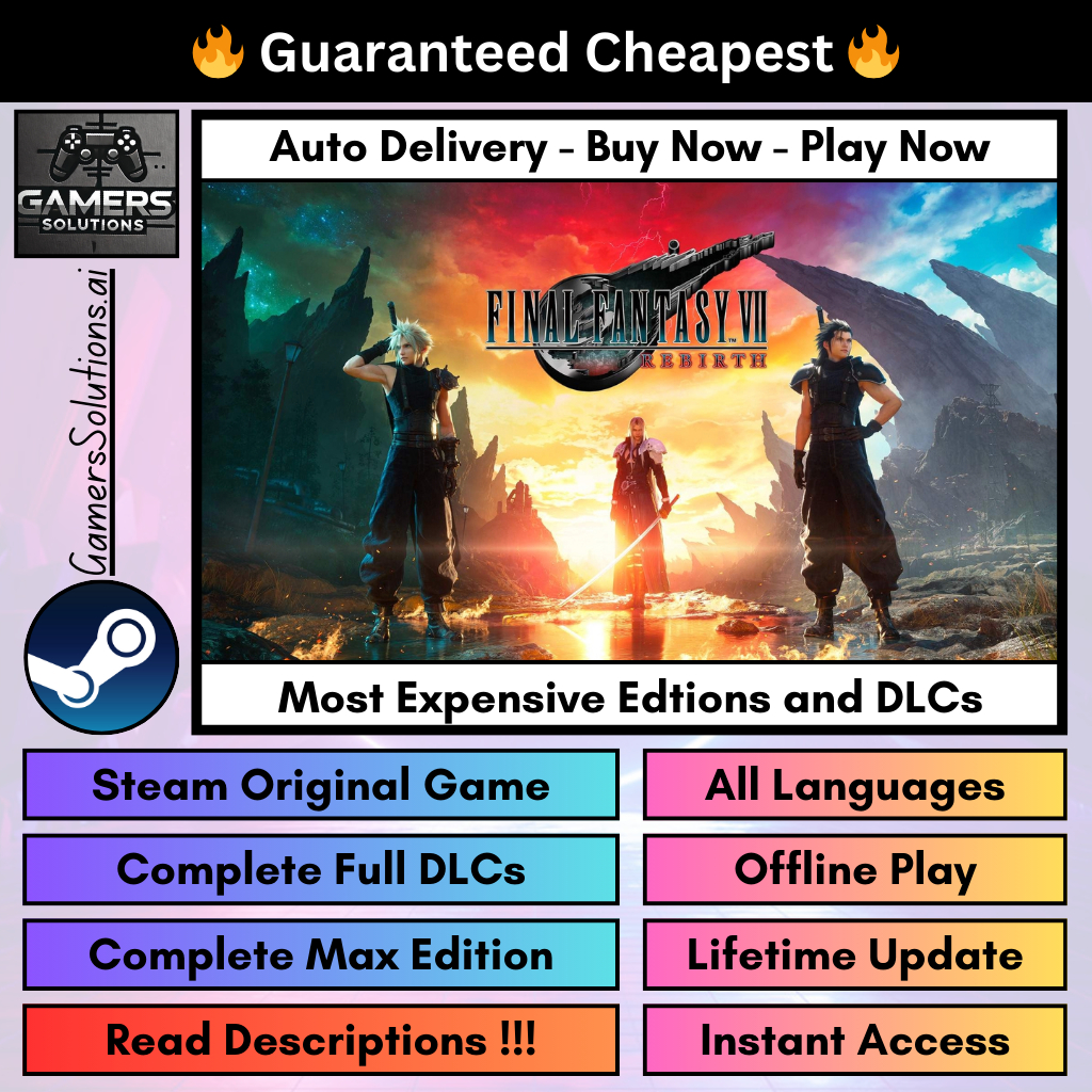 FINAL FANTASY VII REBIRTH [Auto Delivery] Own Steam Account, Offline ...