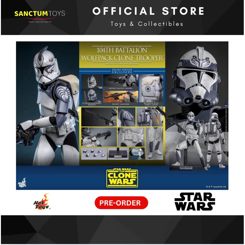 [PO] Hot Toys - TMS143 - Star Wars: The Clone Wars - 104th Battalion Wolfpack Clone Trooper ...
