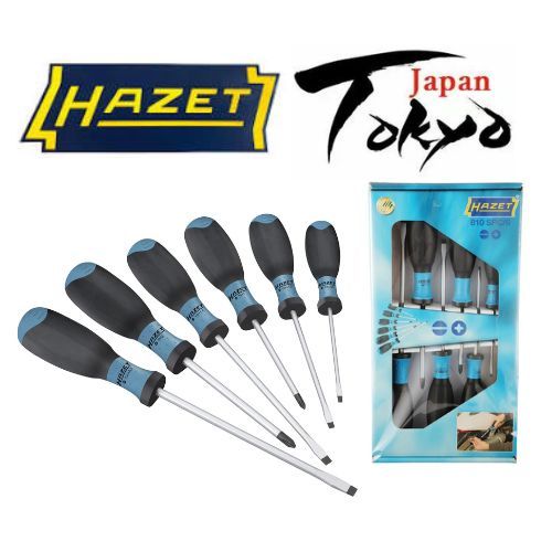 [100% produk asli Hazet] Set pemutar skru HAZET, 6 keping, 4 pemutar ...