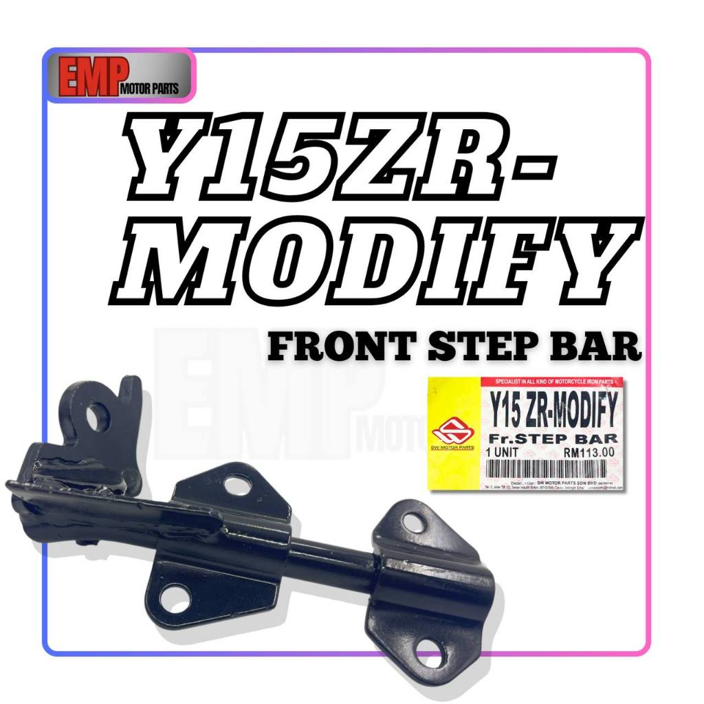 SIDE STAND BRACKET Y15ZR FOR MODIFY RACING FOOTREST BLACK FRONT STEP ...