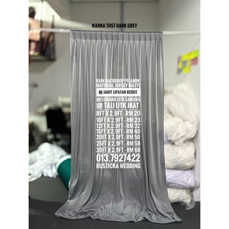 Page 3 Wedding Curtain Kain Backdrop Pelamin Jersey Matte Langsir Lebar ...
