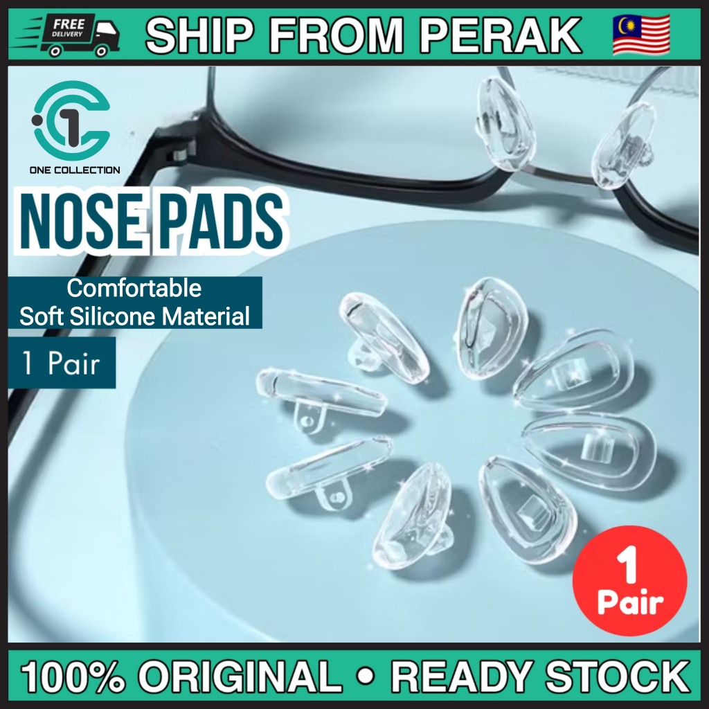 1 Pair Nose Pad 14mm Comfortable Soft Silicone Screw Type Nose Pad for ...