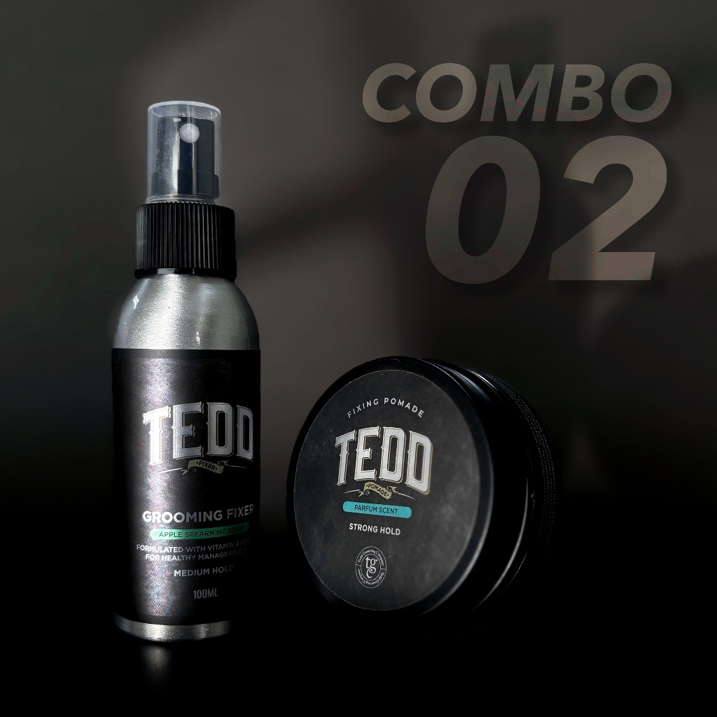 [COMBO 02][GROOMING FIXER 100ml]+[FIXING POMADE PARFUM 60g][WATER BASED ...