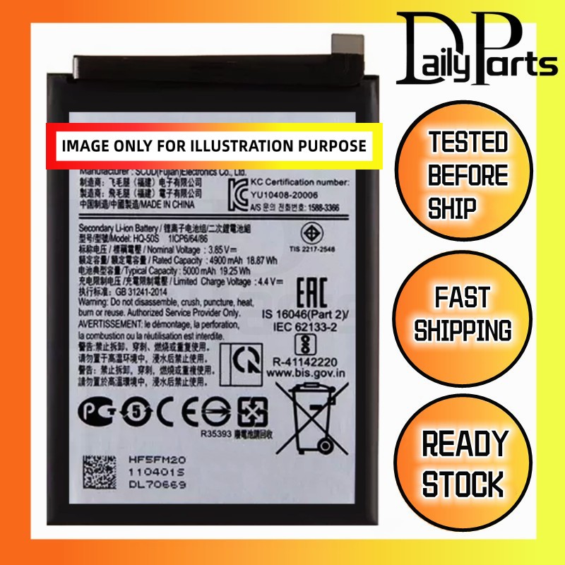 【DAILYPARTS】BATTERY BATERI HQ-50S FOR SM A02S A025 / A03 A035F / A03S ...