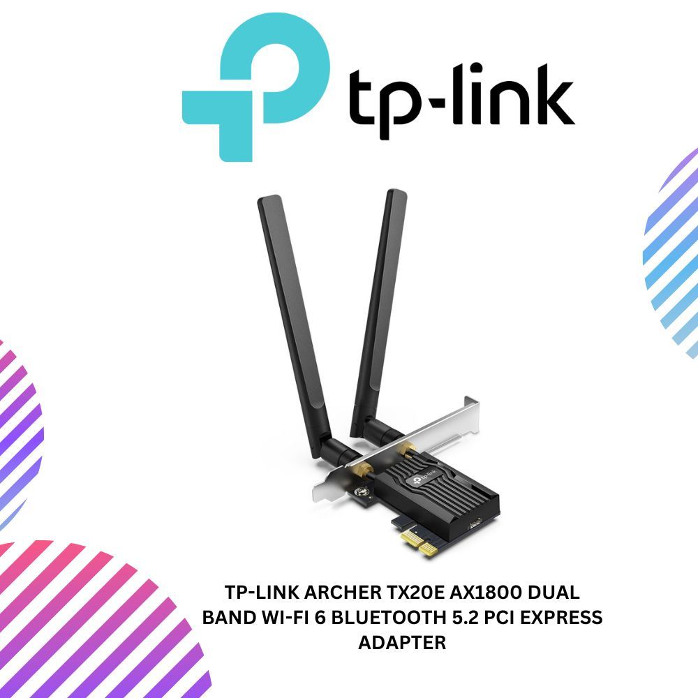 TP-Link Archer TX20E AX1800 Dual Band Wi-Fi 6 Bluetooth 5.2 PCI Express ...