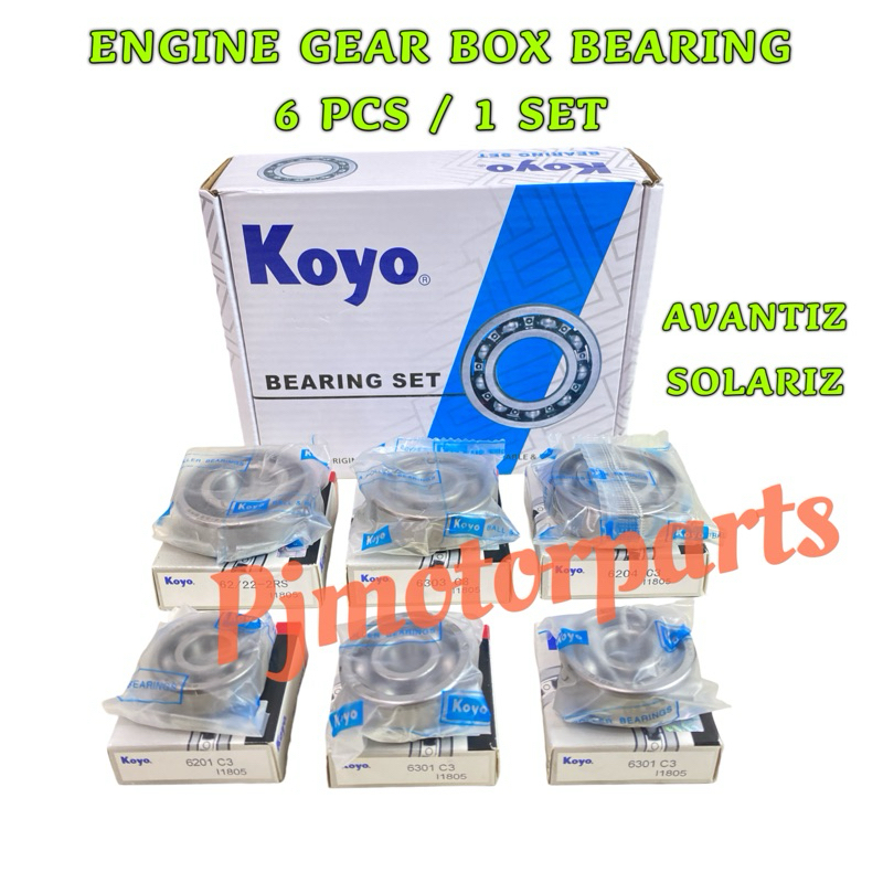 YAMAHA EGO AVANTIZ / SOLARIZ ( 6 PCS / 1 SET ) ENGINE GEAR BOX BEARING ...