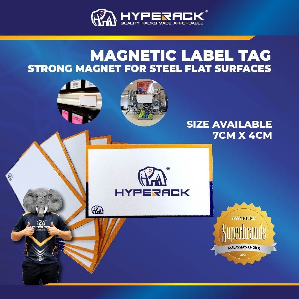 HYPERACK ™️[4PCS] Magnetic Label Reusable Label Tag For Boltless Rack ...