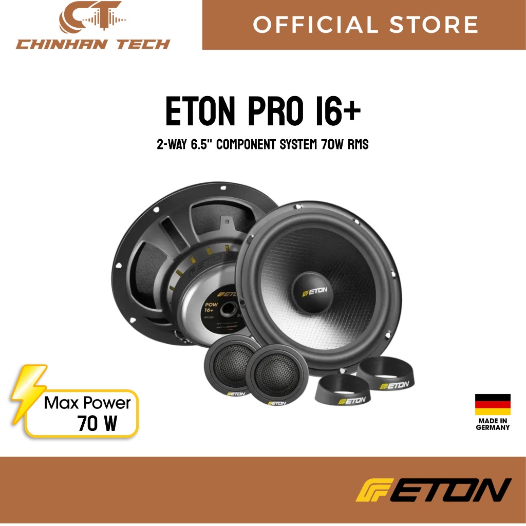 ETON Pro 16+ 2-WAY 6.5" COMPONENT SYSTEM 70W RMS | Shopee Malaysia