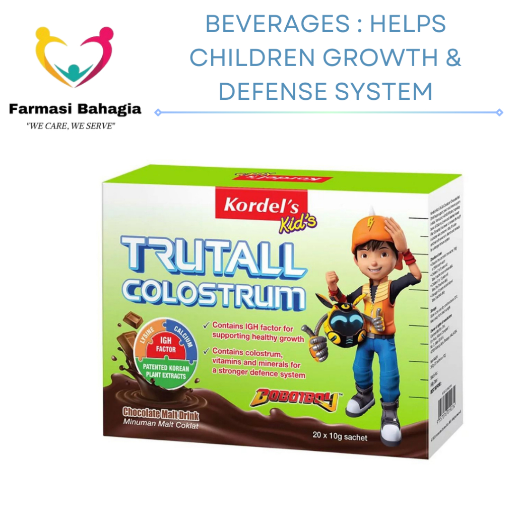KORDEL'S KIDS TRUTALL COLOSTRUM CHOCOLATE MALT DRINK ( 10G X 20 SACHETS ...