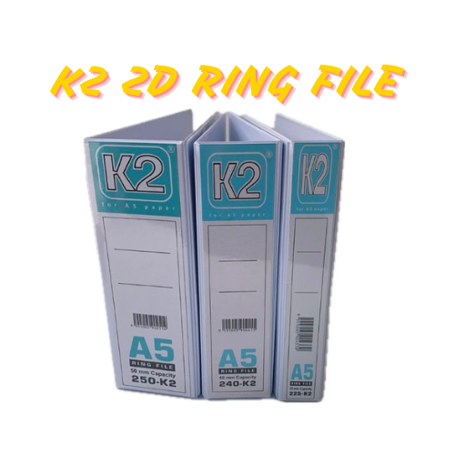 EMI-FILE A5 2D RING FILE 25MM/40MM/50MM /WHITE FILE/PVC COVER FILE ...