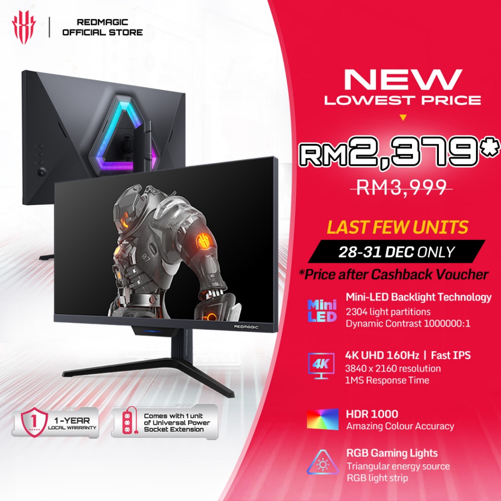 [Last Unit] REDMAGIC 4K Gaming Monitor | Mini LED Backlight Technology ...
