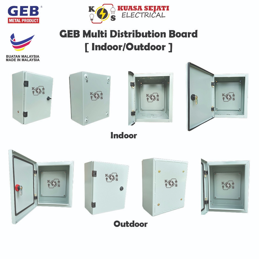 GEB Indoor/Outdoor Enclosure Distribution Multi DB Metal Box Board ...