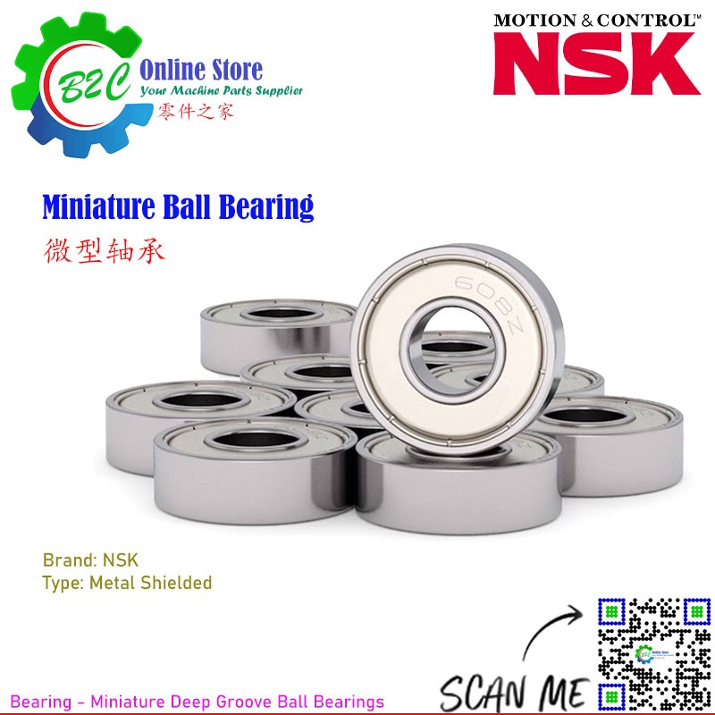 NSK 602zz 603zz 604zz 605zz 606zz 607zz 608zz 609zz Miniature Extra ...