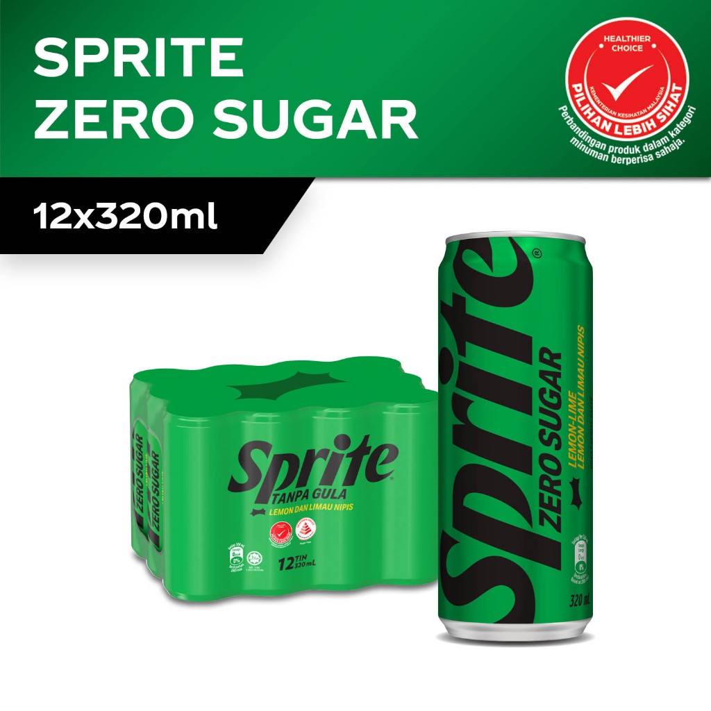 [Jessc x Coca Cola] Sprite Zero Sugar (320ml x 12) | Shopee Malaysia