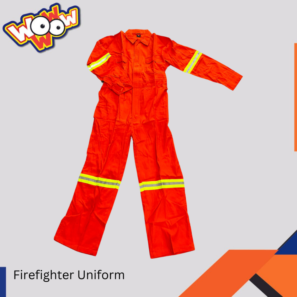[CLEARANCE] Firefighter Uniform Coverall Fire Retardant Coverall Safety ...