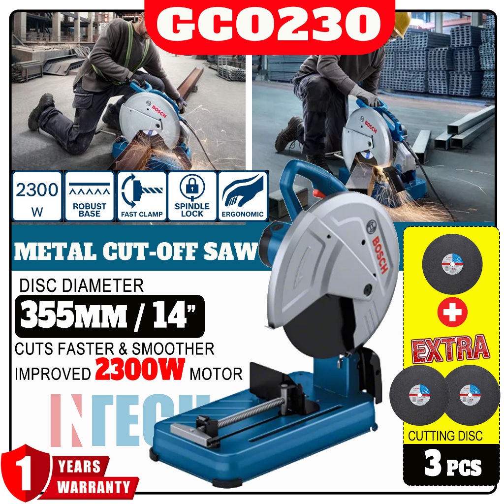 BOSCH GCO230 (2300W) OR GCO220 (2200W) 14" / 355MM METAL CUT OFF ...