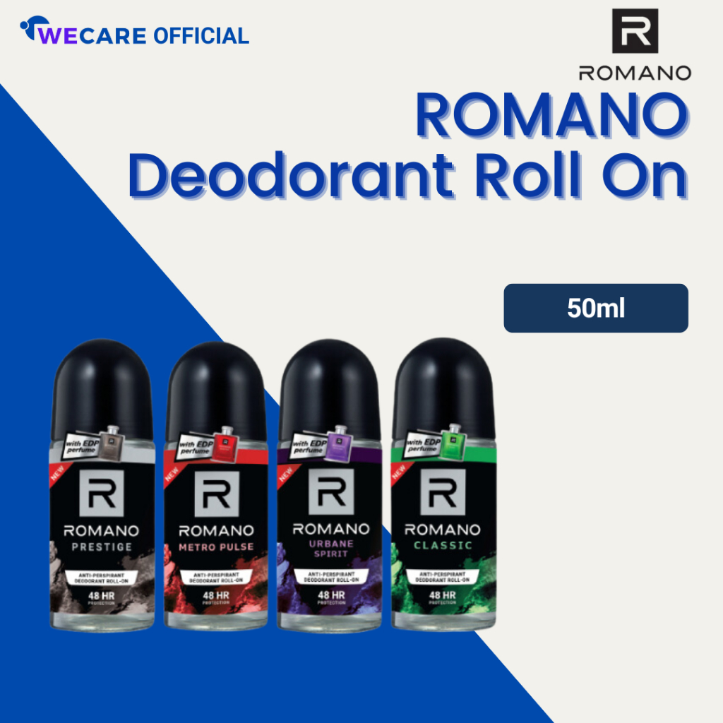 Romano Deodorant Roll On (50ml) - (Classic / Prestige / Metro Pulse ...