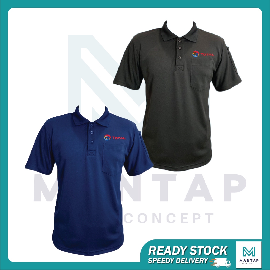 ENGINEERING WORK UNIFORM BAJU KERJA COLLAR POLO TEE PLAIN FRONT POCKET ...