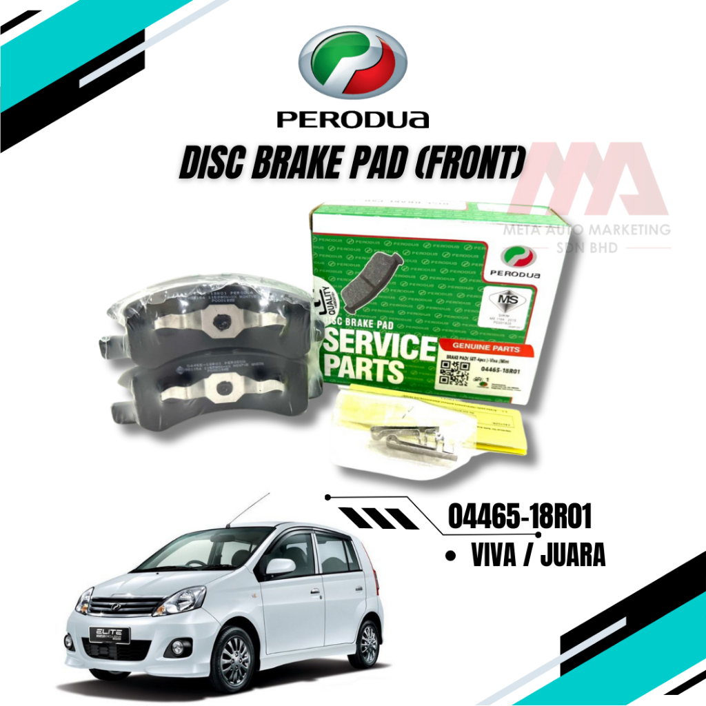 PERODUA DISC BRAKE PAD FRONT PERODUA VIVA / JUARA (04465-18R01 ...