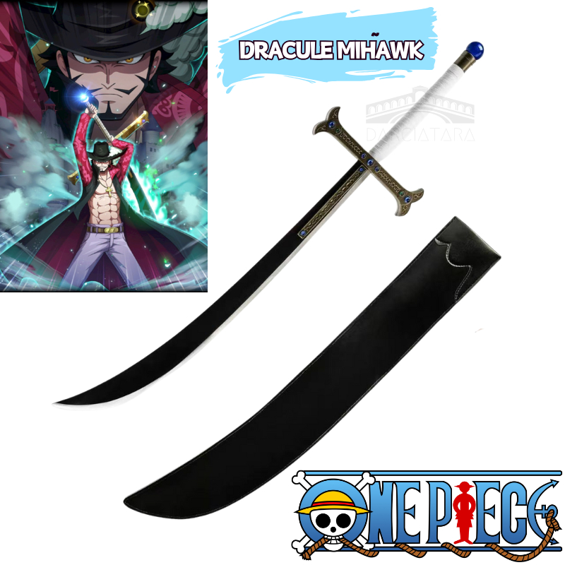 COD Wooden 120cm Sword One Piece Cosplay Dracule Mihawk Katana Toy ...