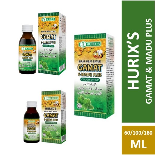 HURIX'S SIRAP UBAT BATUK GAMAT & MADU PLUS 60ML/100ML/180ML | Shopee ...
