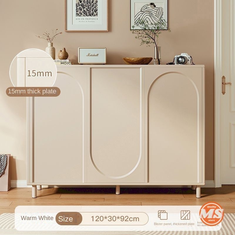 3Layers-Cream dining sideboard living room transparent storage cabinet ...