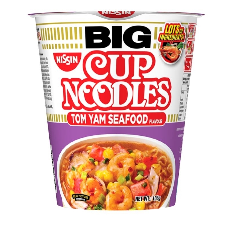 NISSIN BIG CUP NOODLES TOM YAM SEAFOOD | NISSIN FOODS SINGAPORE | Shopee Malaysia