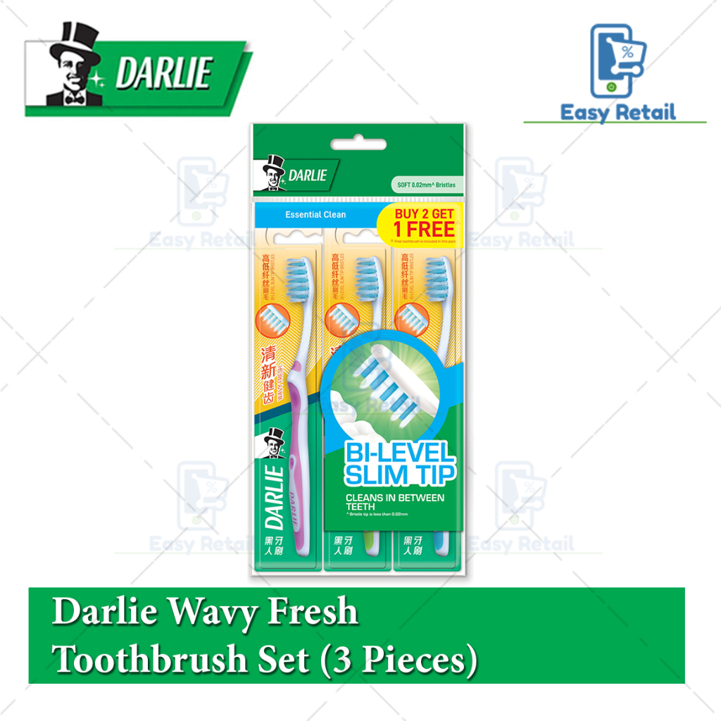Darlie Wavy Fresh Soft Bristles Toothbrush Set / Berus Gigi ( 3 Pieces ...