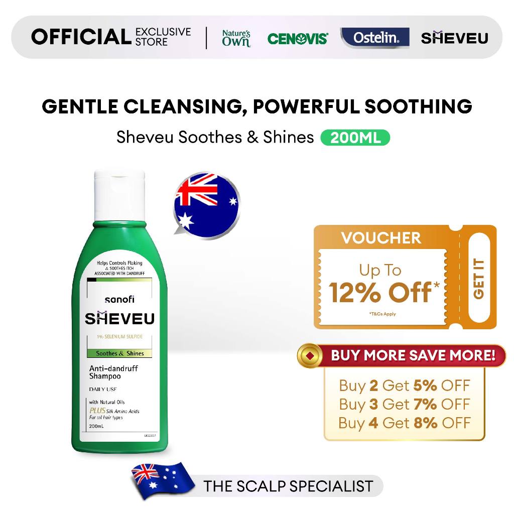 SHEVEU Soothes & Shines Anti-Dandruff Shampoo (200ml) | Shopee Malaysia
