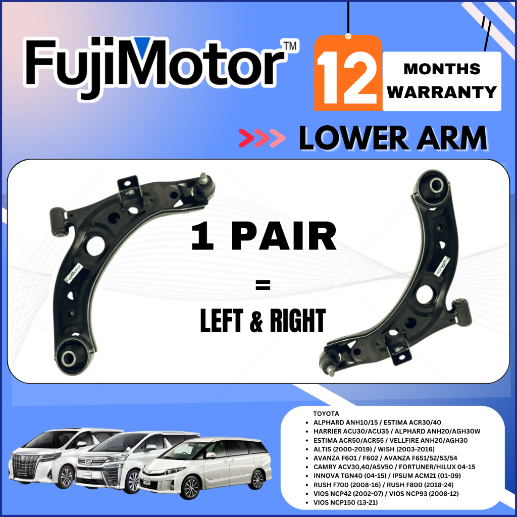 *12MONTHS WARRANTY* FUJIMOTOR FRONT LOWER ARM TOYOTA ALPHARD / VELLFIRE ...