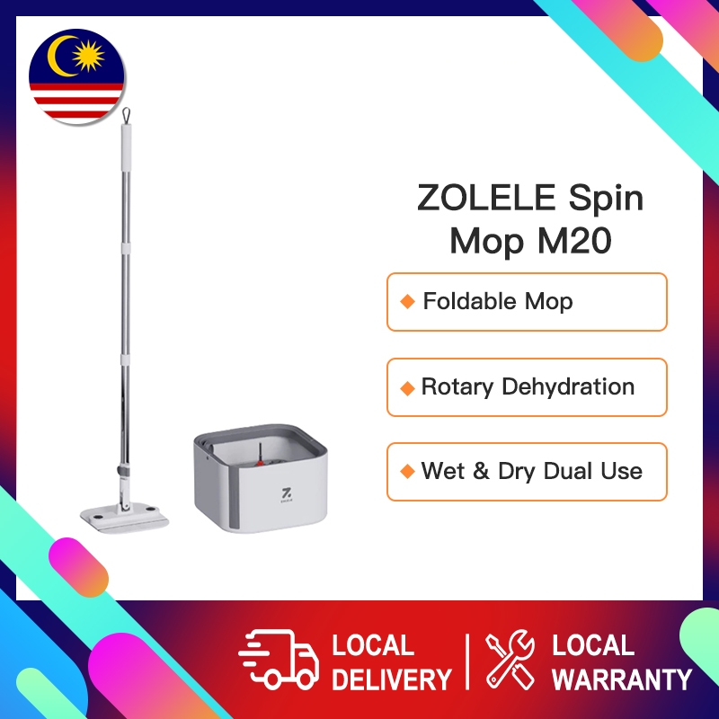 Zolele M20 Spin Mop Set Bucket Magic Rotating Mop No Hand-Washing Lazy Mops Self-Cleaning Nano ...
