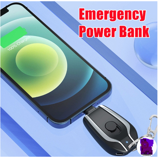 Portable Keychain Charger | 1500mAh Type-C Ultra-Compact Mini Battery ...
