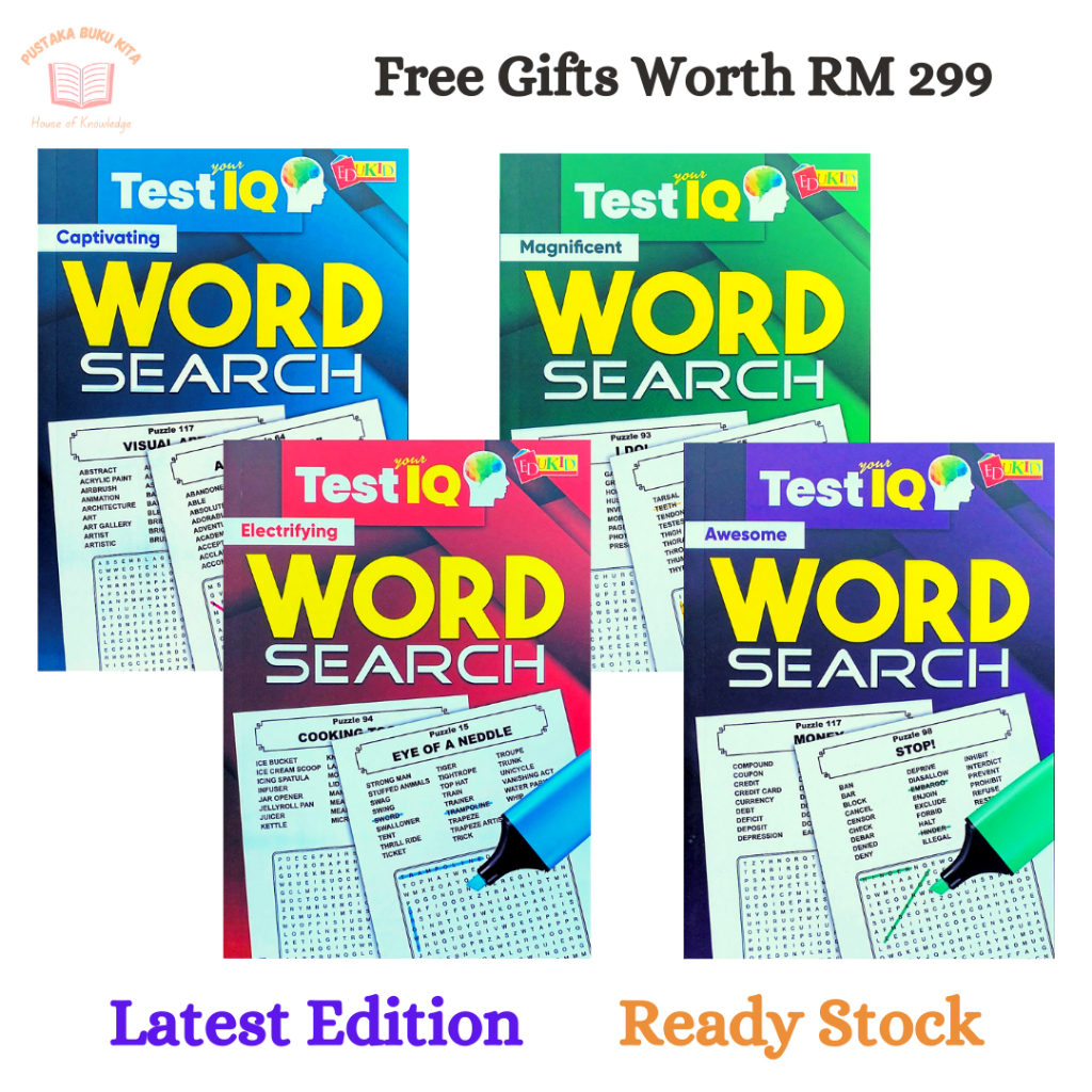 Word Search - Test Your IQ - Word Search for Adult - Word Search for ...