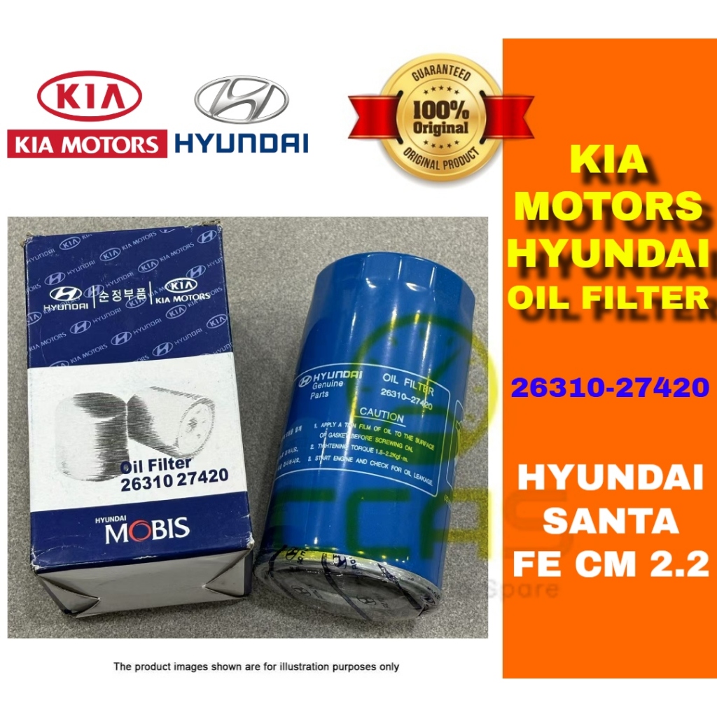 ( 100% ORIGINAL ) HYUNDAI OIL FILTER 26310-27420 HYUNDAI SANTA FE CM 2. ...