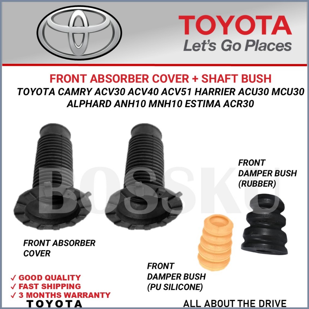 FRONT ABSORBER COVER + DAMPER BUSH - TOYOTA CAMRY ACV30 ACV40 ACV51 HARRIER ACU30 MCU30 ALPHARD ...