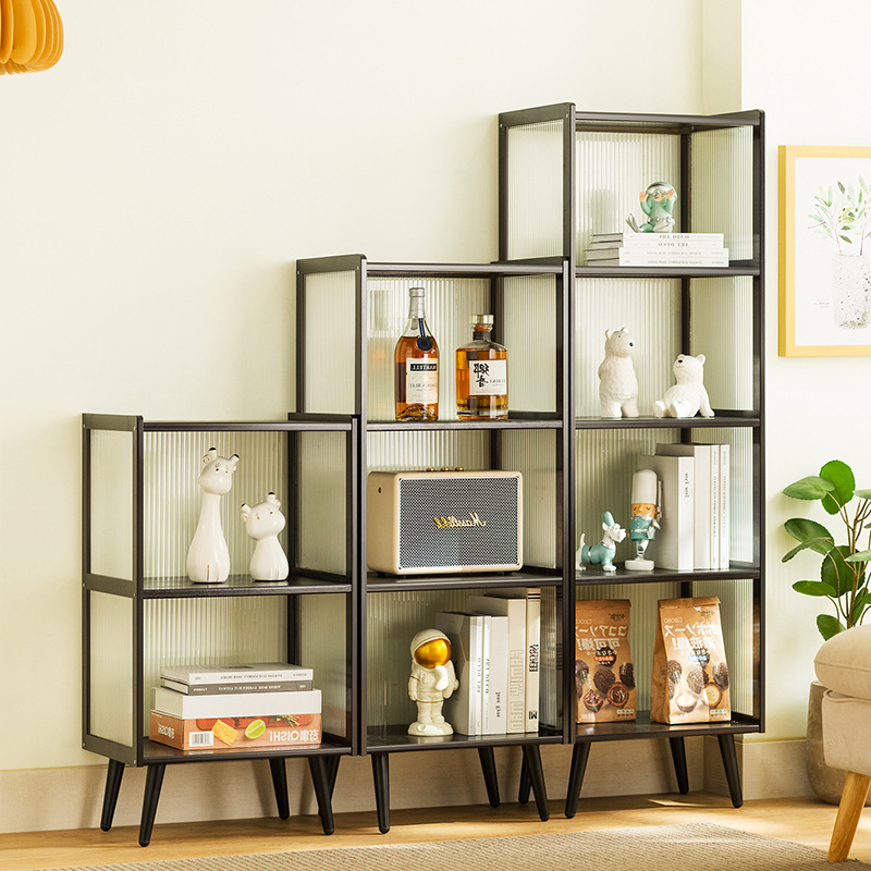 High-Profile Figure Bookshelf Bookcase Floor Wall-Mounted Storage Rack ...