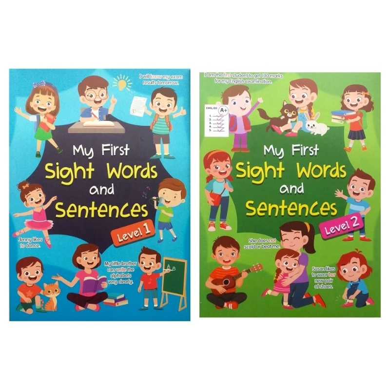My First Sight Words & Sentences book (Level 1 & 2) for preschool ...