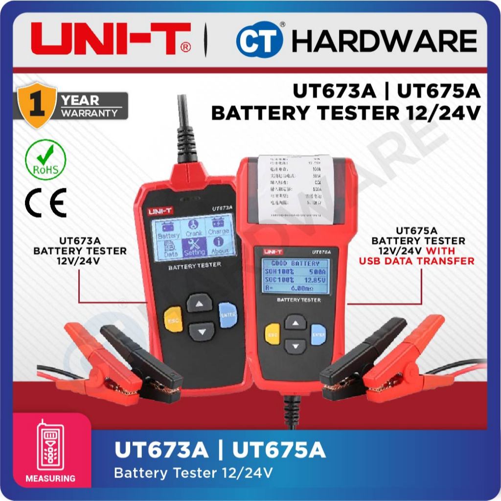 Uni-T UT673A | UT675A Battery Tester 12V/24V | Shopee Malaysia