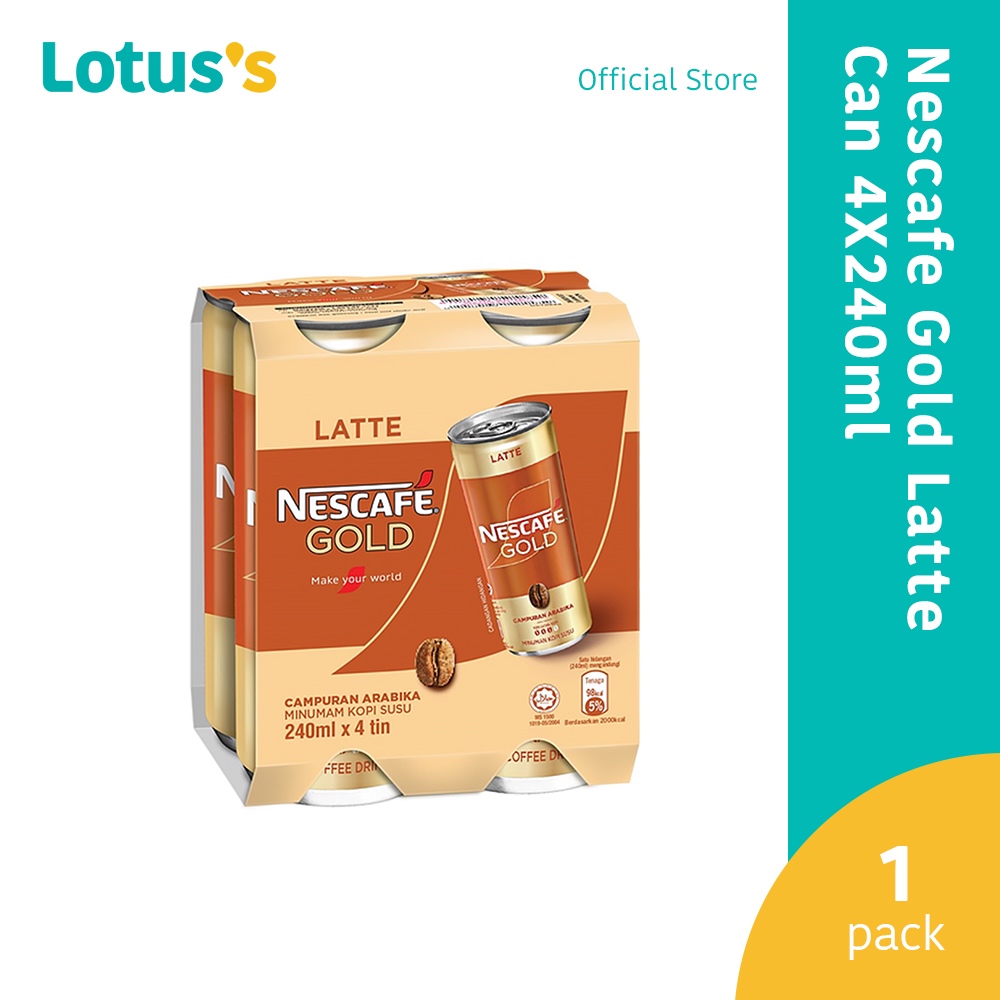 Nescafe Gold Latte Can 4X240ml | Shopee Malaysia