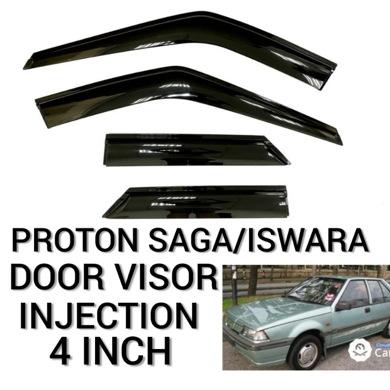 KOON 100% ori Malaysia PROTON SAGA II 85 - 08y 4" Injection Door Visor With Air Press Car Window ...