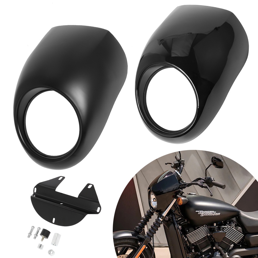 Motorcycle Headlight Mask Fairing Bezel Front Cowl Visor Fork Fit ...
