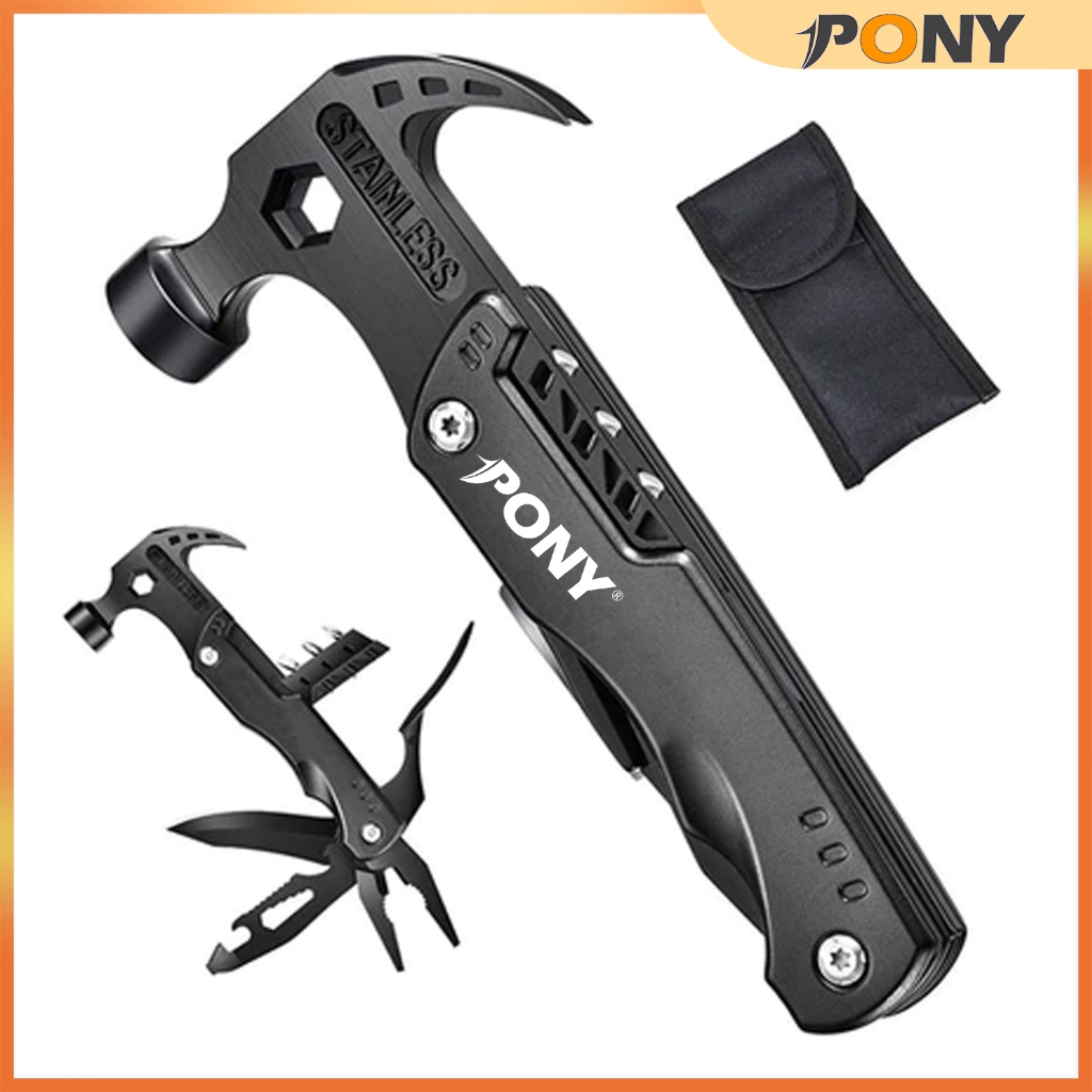PONY HOME-Multifunctional Pliers Multitool Claw Hammer Stainless Steel ...